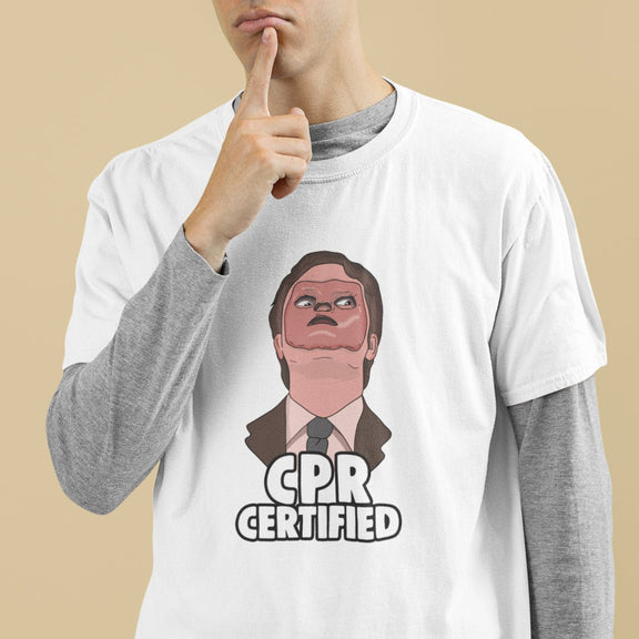 CPR Certified Dwight Schrute - The Office T-shirt – Forucinema